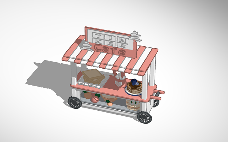3D design TinkerCafe Snack Stand - Tinkercad