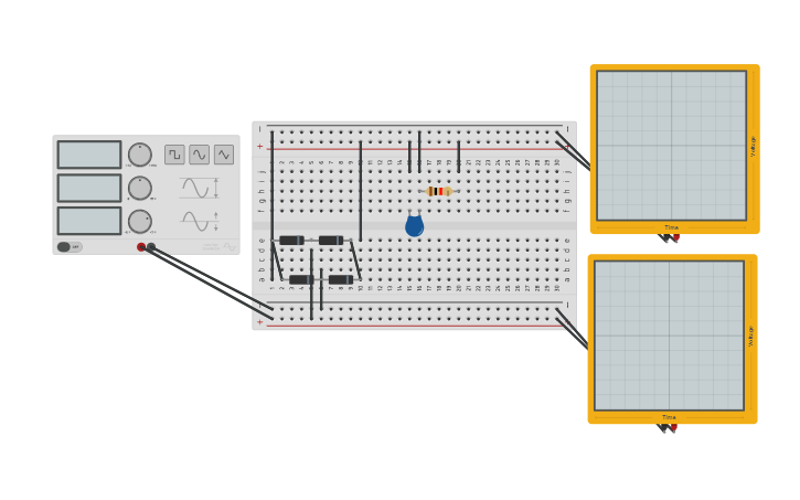 Circuit design circuito osciloscopio | Tinkercad