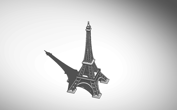 3D design Eiffel Tower - Tinkercad