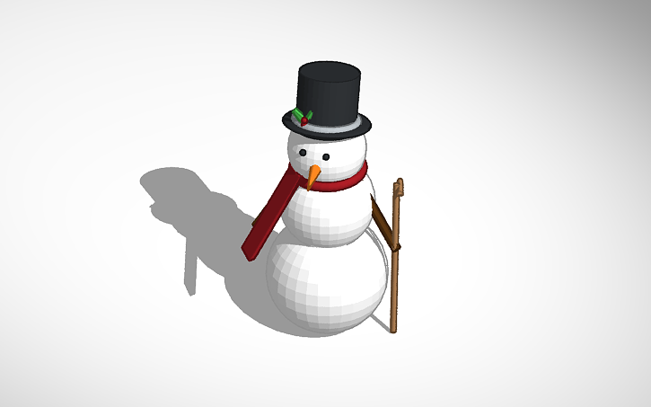 3D design Snowman - Tinkercad