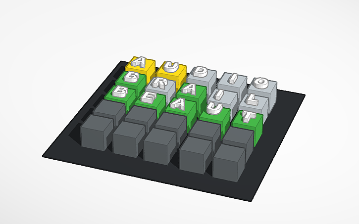 3D design Wordle 9/17/24 - Tinkercad