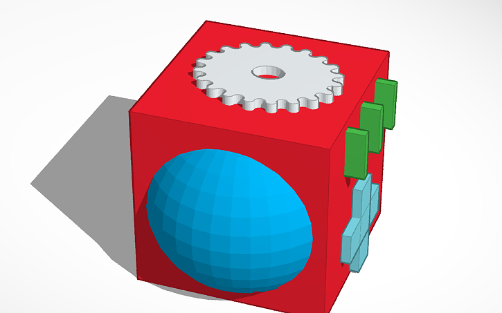 3D design Fidget Cube - Tinkercad