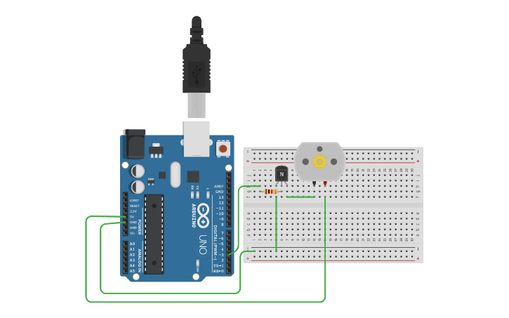 Circuit design motor - Tinkercad