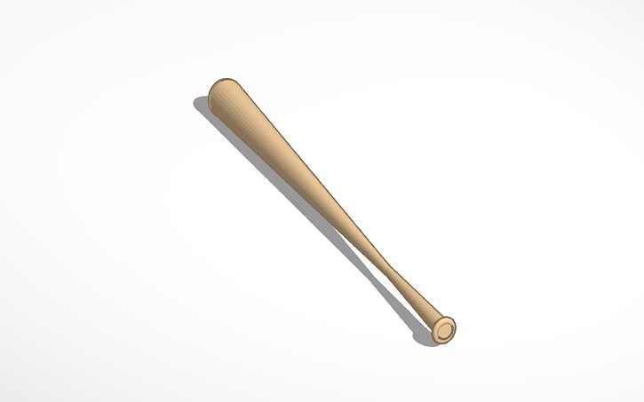 3D design baseball bat - Tinkercad