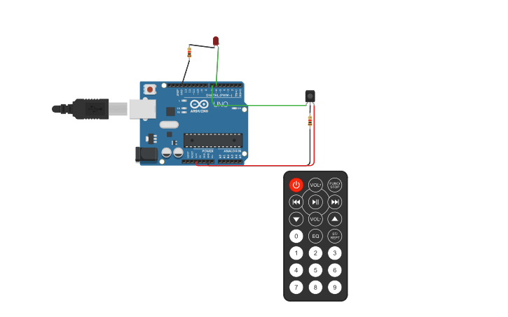 Circuit Design Ir Sensor Ir Remote Control Tinkercad