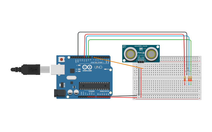 Circuit design Modul 4 Percobaan 2 Kelompok 2 | Tinkercad