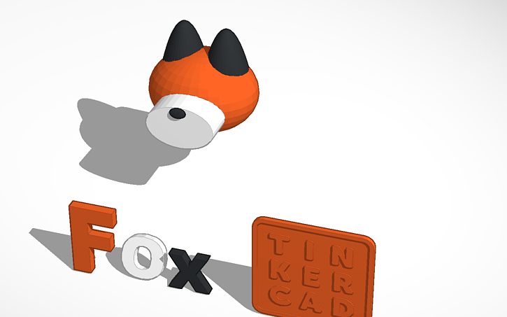 3D design Fox (TINKERCAD) - Tinkercad