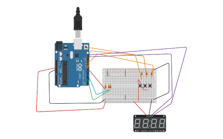 Circuit Design Arduino Counter Tinkercad