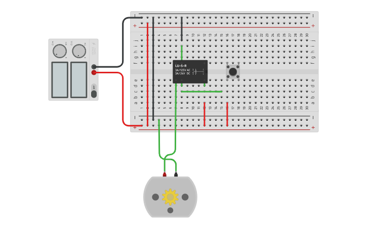 Circuit Design Relay With Motor Tinkercad