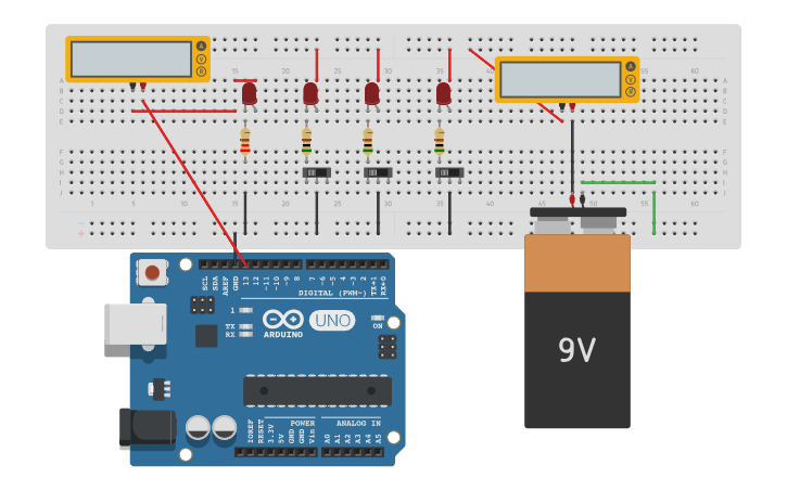 Circuit design LED Circuit | Tinkercad