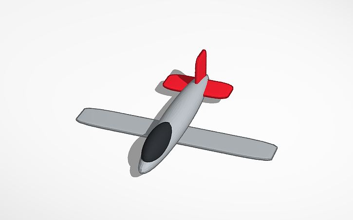 3D design Simple plane - Tinkercad