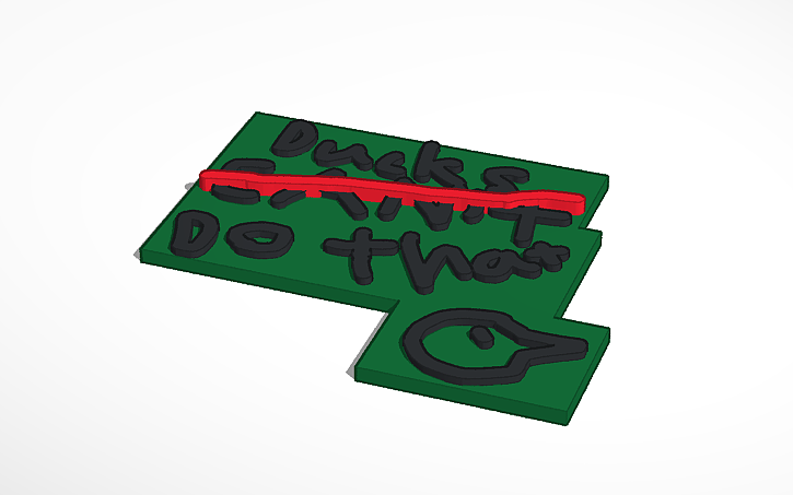 3D design duck merch for copy | Tinkercad