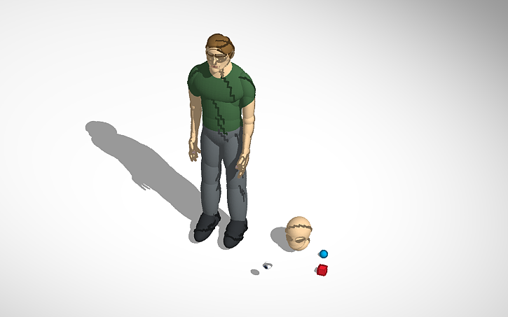 3D design Human only made with spheres - Tinkercad