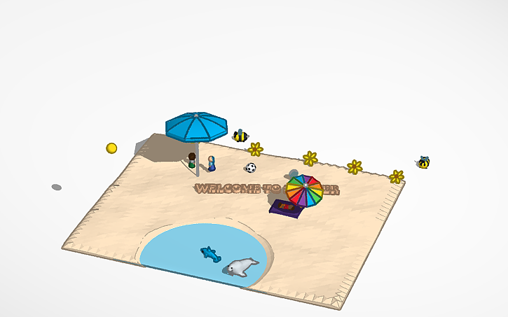 3D design Summer beach by LSF - Tinkercad