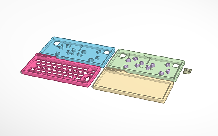 3D design ZX Keyboard V2 - Tinkercad
