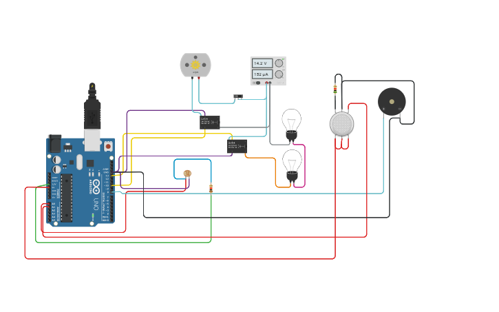 Circuit design Smart home - Tinkercad