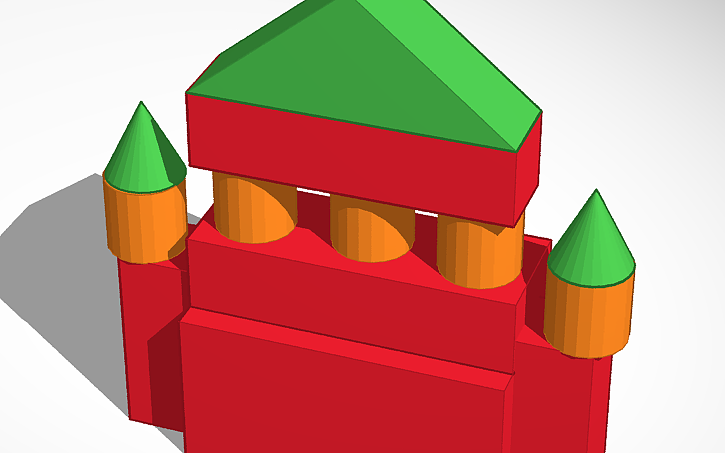 3D design block castle | Tinkercad