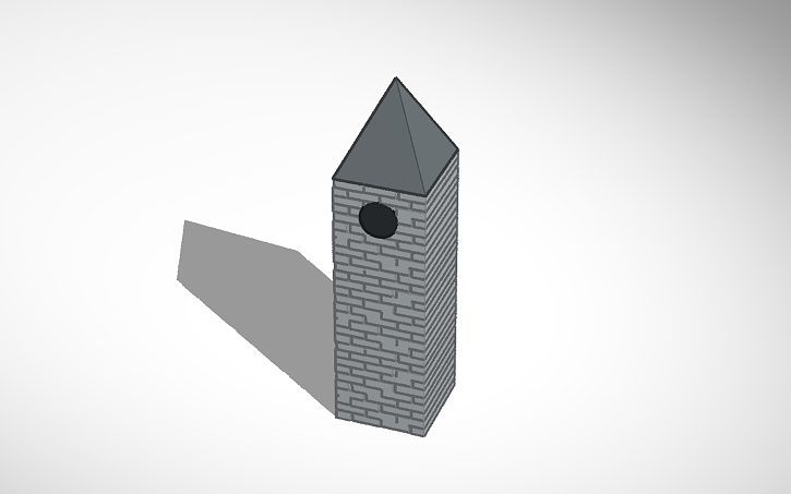 3d Design Clock Tower Tinkercad