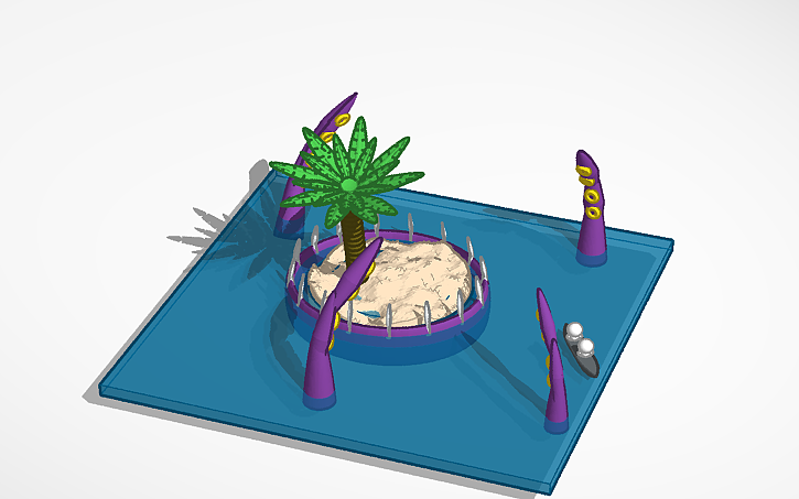 3D design Copy of Summer Beach - Tinkercad
