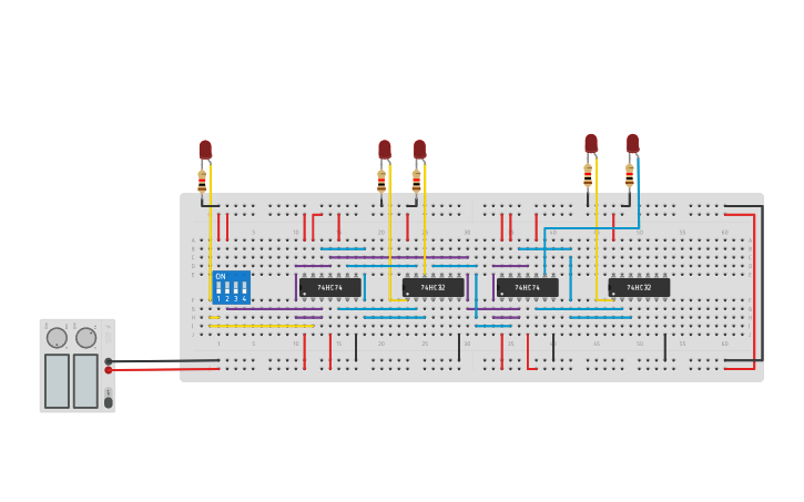 Circuit design PARALLEL IN SERIAL OUT (PISO) | Tinkercad