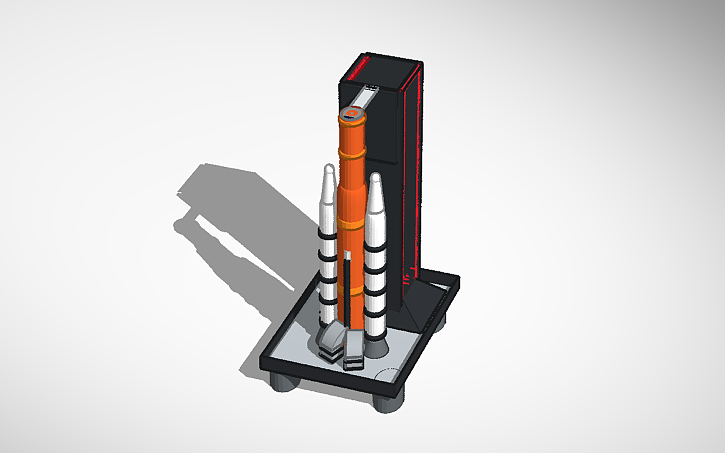 3D design Rocket Launching station(launch pad) - Tinkercad