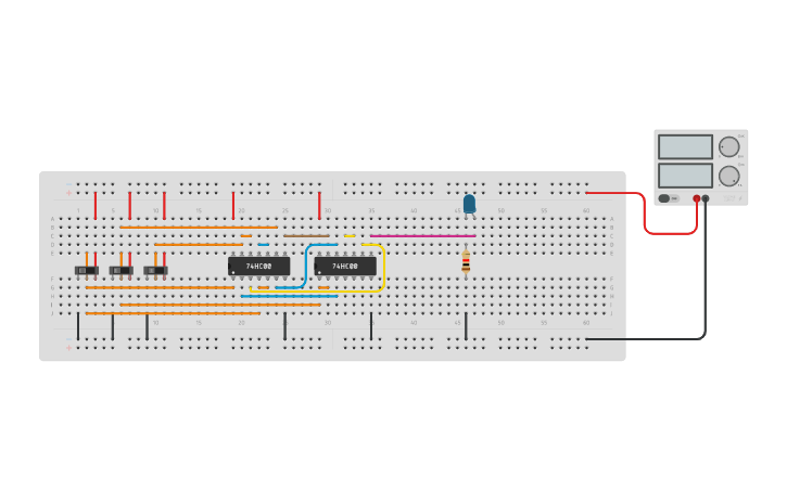 Circuit design FUNCTION USING NAND GATE | Tinkercad Circuit design FUNCTION USING NAND GATE | Tinkercad