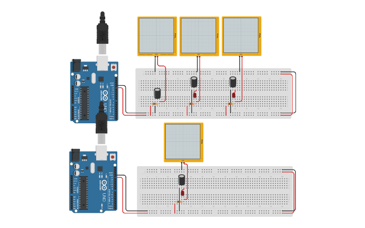 Circuit design 3AEI_CS_CARICA_E_SCARICA_DI_UN_CONDENSATORE | Tinkercad
