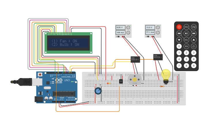 Circuit design IR project - Tinkercad