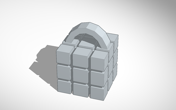 3D design Rubix Cube Keychain Block | Tinkercad