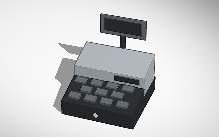 3D design Cash Register - Tinkercad