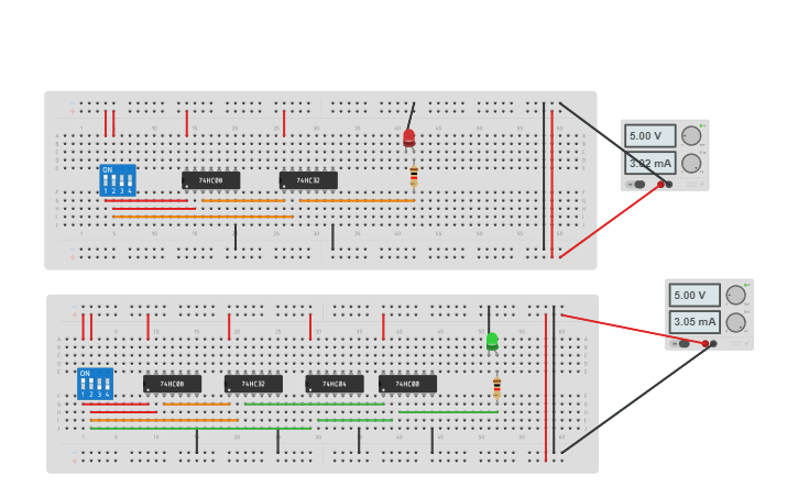 Circuit design HOJA DE TRABAJO No. 1 LÓGICA COMBINACIONAL - Tinkercad