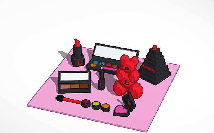 3D design Coffret de maquillage - Tinkercad