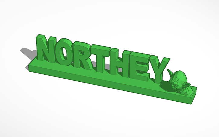 3D design Name Plate - Tinkercad
