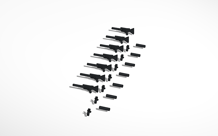 3D design Lego guns - Tinkercad