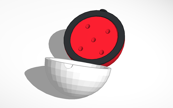 3D design Pokeball pencil/eraser holder | Tinkercad