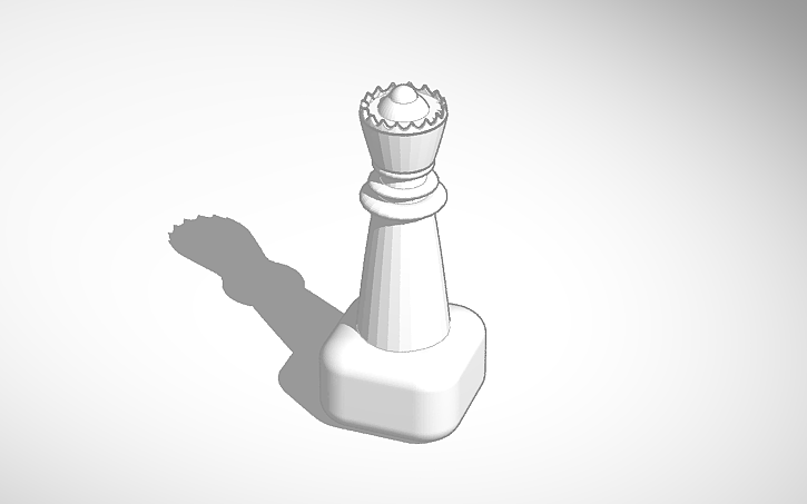 3D design chess-queen - Tinkercad