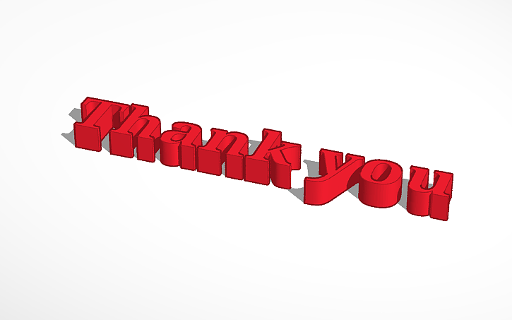 3D design Thank you for 1000 - Tinkercad