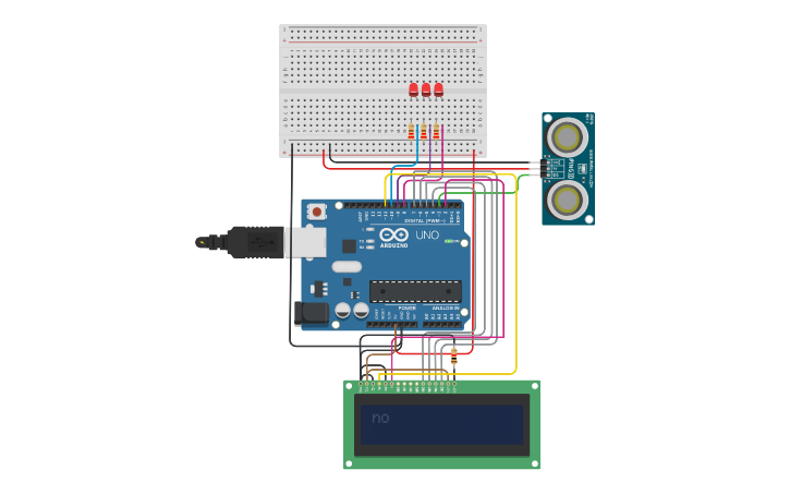 Circuit Design Copy Of Ultrasonic Distance Sensor Led Bar Graph Blocks