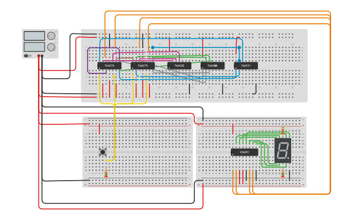 Circuit Design 1 0371248 4 Bit Synchronous Binary Counter Tinkercad
