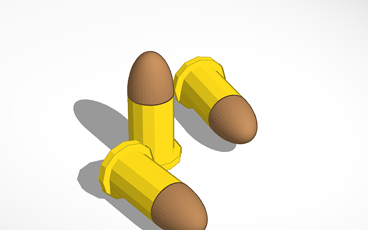 3D design 9MM Bullet Ammo - Tinkercad