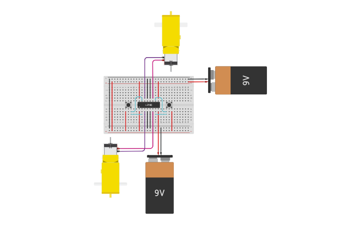 Circuit design Puente H - Tinkercad