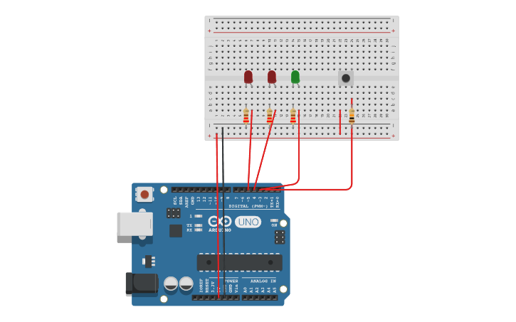 Circuit design Spaceship Interface - Tinkercad