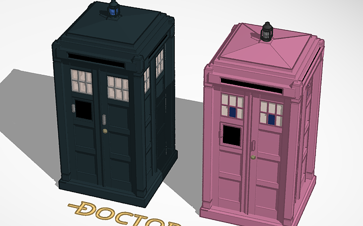 3D design 2018 "Arwell Wyn Jones" TARDIS Exterior - Tinkercad