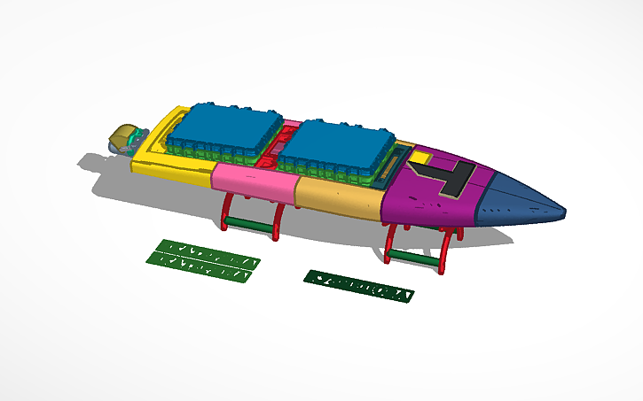 3D design RC Jet boat - Tinkercad