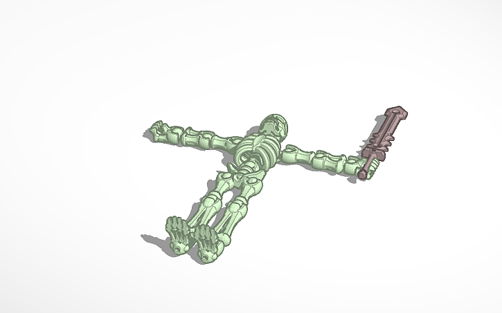 3D design skeleton of the skeleton army ragdoll - Tinkercad