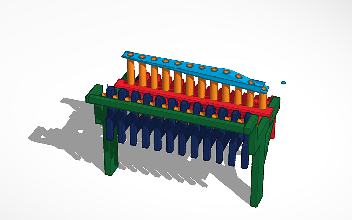 3D design triggering mechanism 1 to 1 | Tinkercad