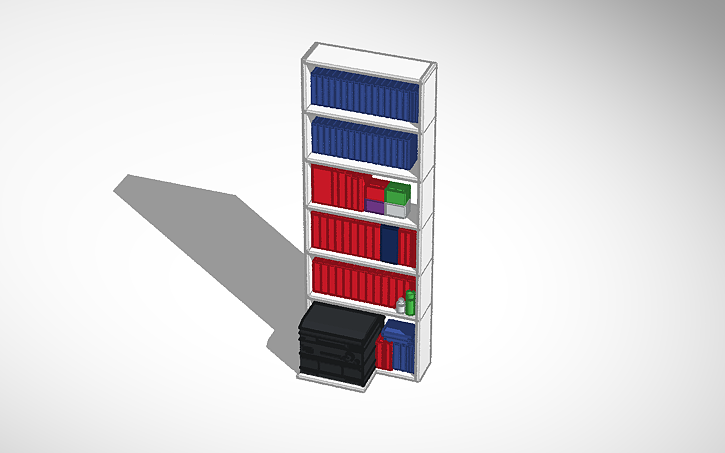 3D design Bookshelf - Tinkercad