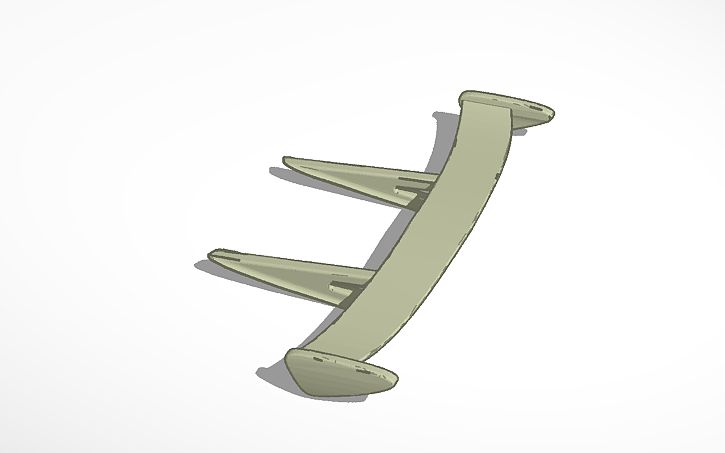 3D design Supercar spoiler - Tinkercad