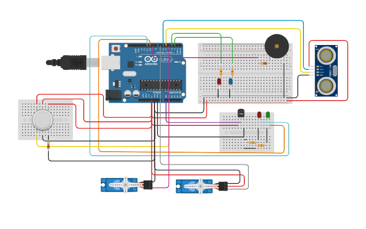 Circuit design Circuito 1 covid-19 | Tinkercad