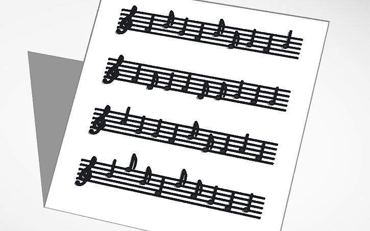 3D design SHEET MUSIC - SIM LAB - Tinkercad